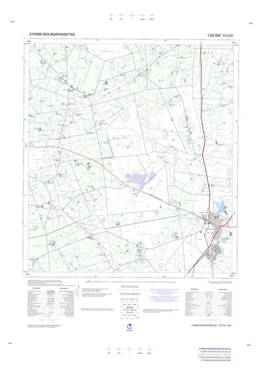 2725BB WOLMARANSSTAD Map by Chief Directorate: National Geo-spatial ...