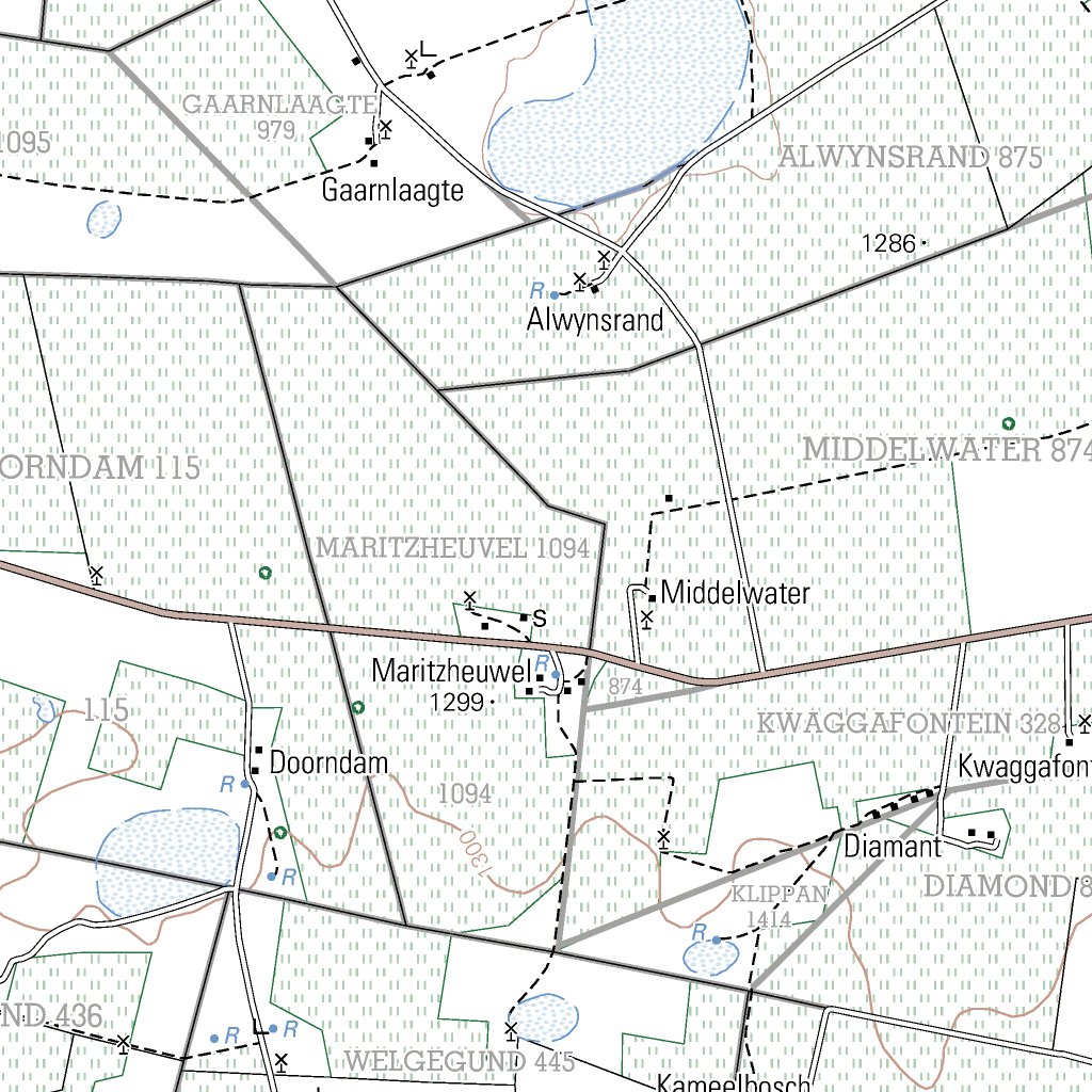 2825AB MALEBOGO Map by Chief Directorate: National Geo-spatial ...