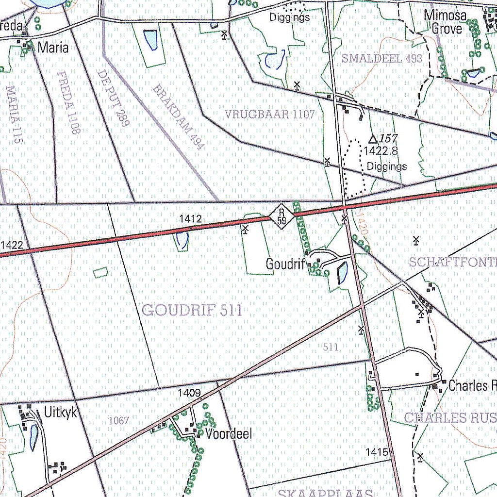 2727AA REITZBURG Map by Chief Directorate: National Geo-spatial ...