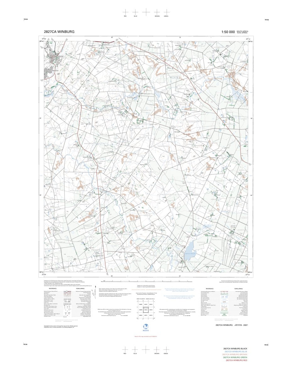 2827CA WINBURG Map by Chief Directorate: National Geo-spatial ...