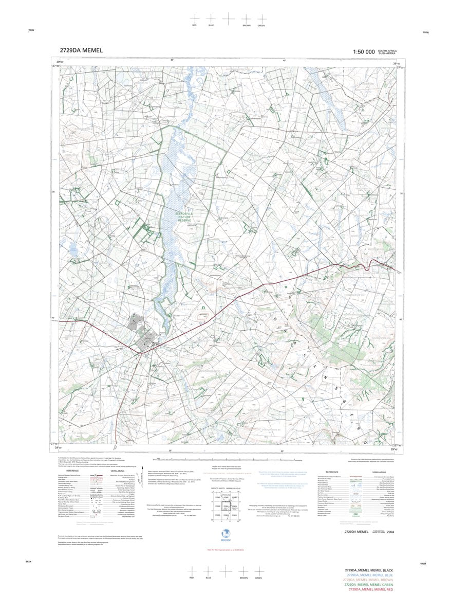 2729DA MEMEL Map by Chief Directorate: National Geo-spatial Information ...