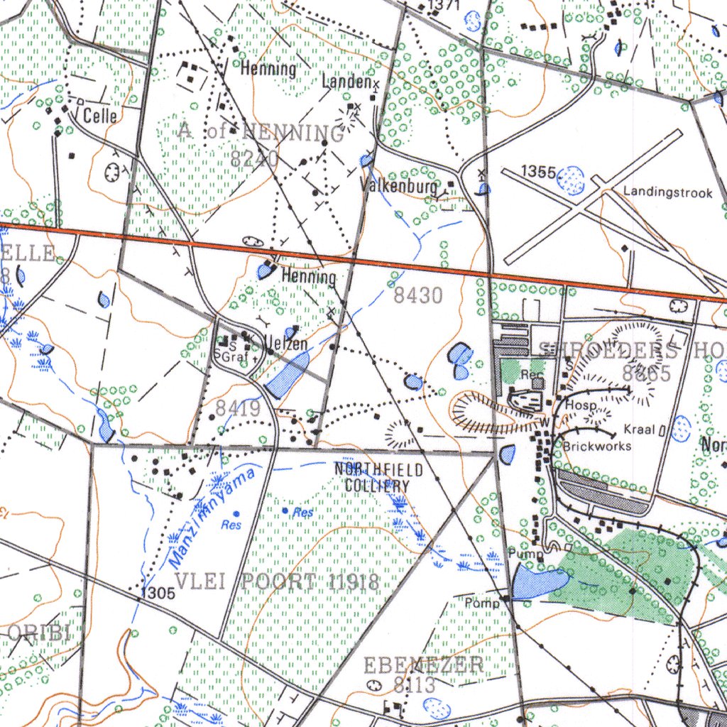 2830AA DUNDEE Map by Chief Directorate: National Geo-spatial ...