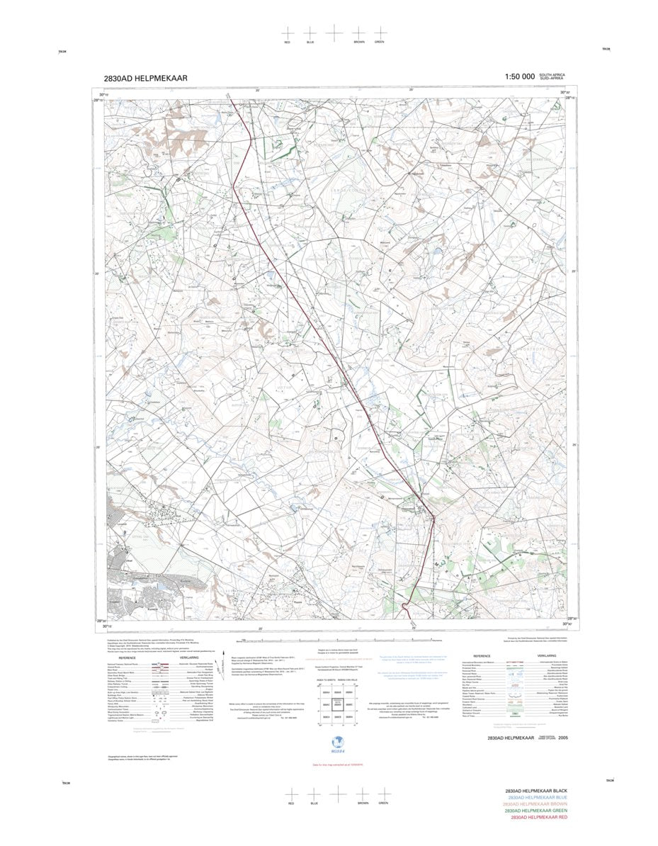 2830AD HELPMEKAAR Map by Chief Directorate: National Geo-spatial ...