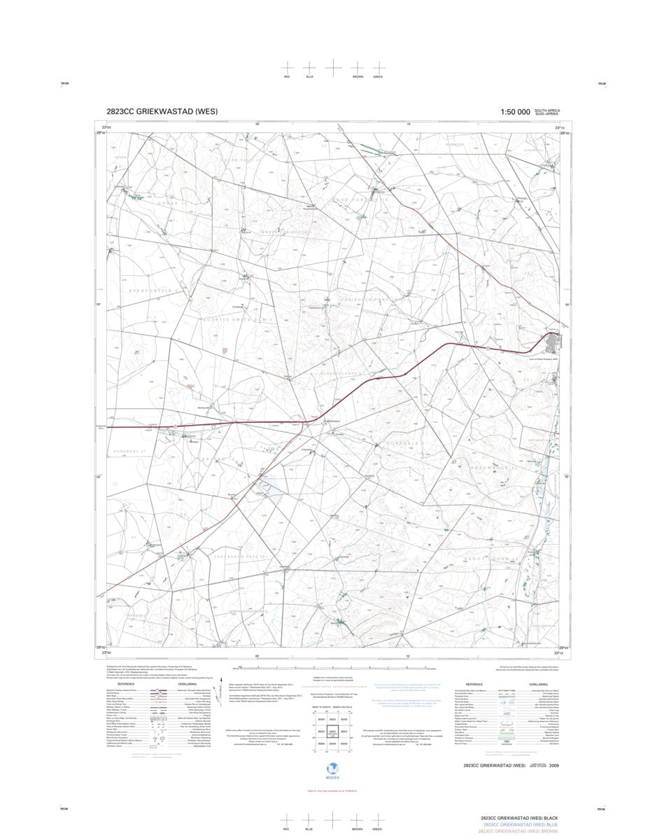 2823CC GRIEKWASTAD (WES) Map by Chief Directorate: National Geo-spatial ...
