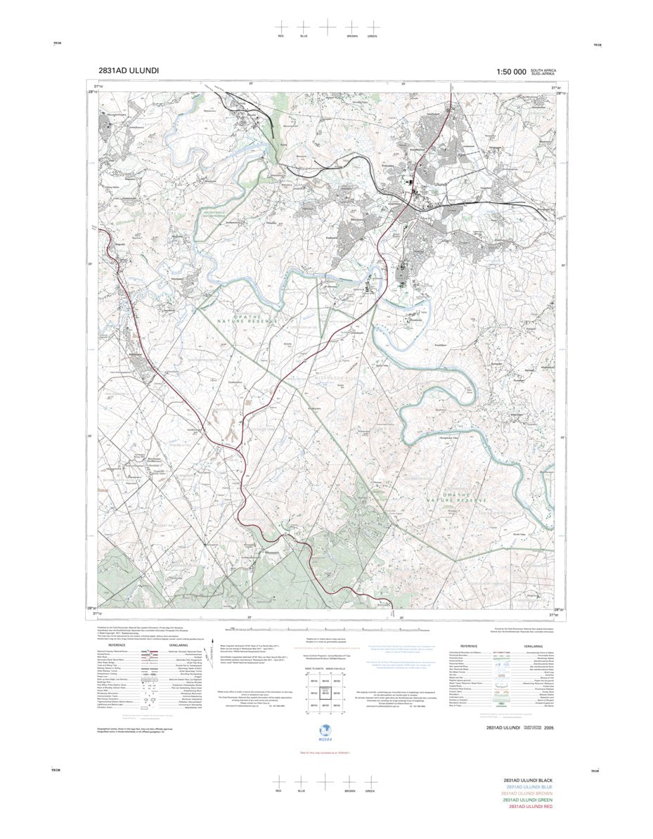 2831AD ULUNDI Map by Chief Directorate: National Geo-spatial ...