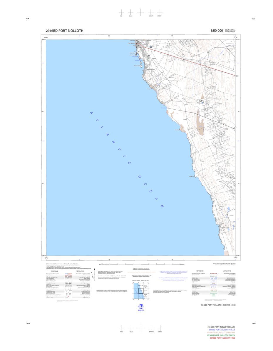 2916BD PORT NOLLOTH Map by Chief Directorate: National Geo-spatial ...