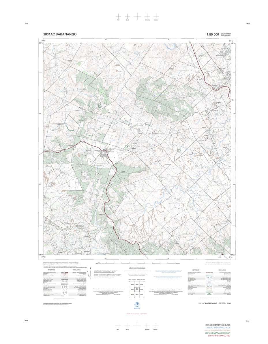 2831AC BABANANGO Map by Chief Directorate: National Geo-spatial ...