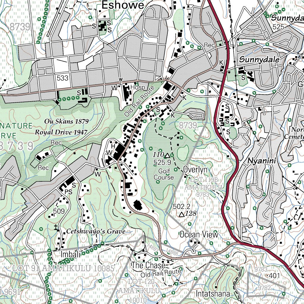 2831CD ESHOWE Map by Chief Directorate: National Geo-spatial ...
