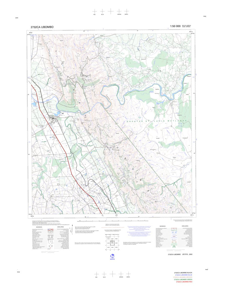 2732CA UBOMBO Map by Chief Directorate: National Geo-spatial ...