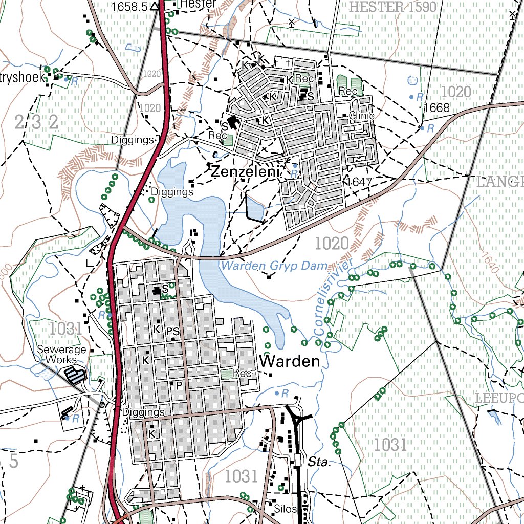 2728DD WARDEN Map by Chief Directorate: National Geo-spatial ...