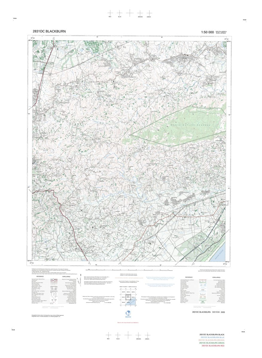 2831DC BLACKBURN Map by Chief Directorate: National Geo-spatial ...