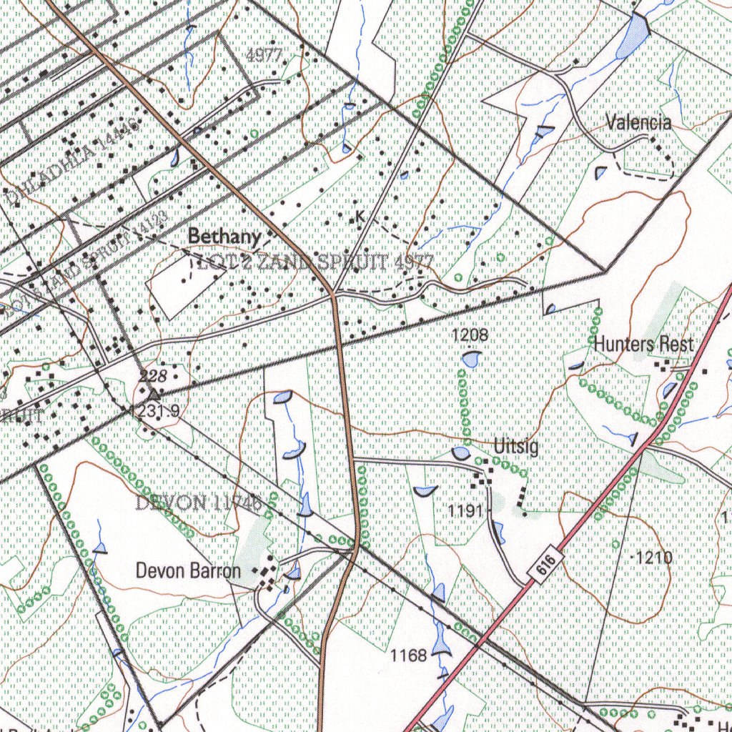 2829CB BERGVILLE Map by Chief Directorate: National Geo-spatial ...