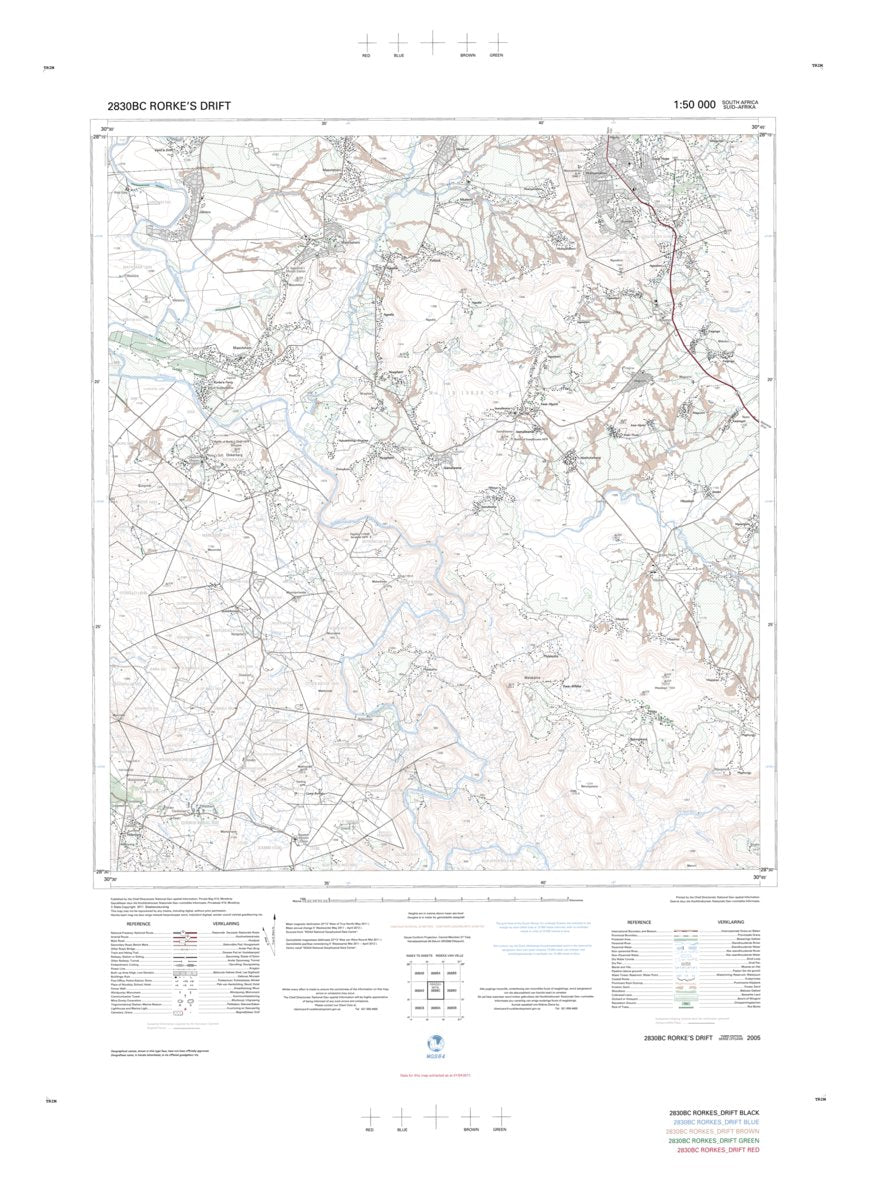2830BC RORKE'S DRIFT Map by Chief Directorate: National Geo-spatial ...
