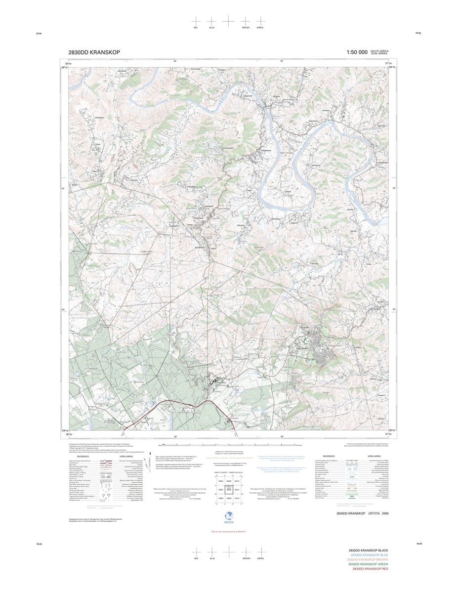 2830DD KRANSKOP Map by Chief Directorate: National Geo-spatial ...
