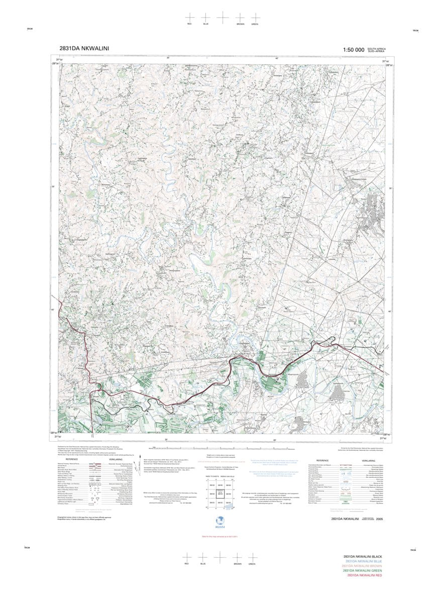 2831DA NKWALINI Map by Chief Directorate: National Geo-spatial ...