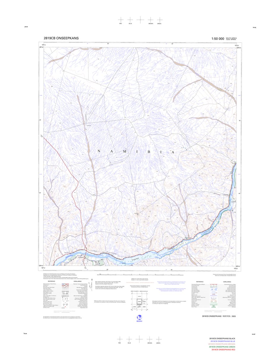 2819CB ONSEEPKANS Map by Chief Directorate: National Geo-spatial ...