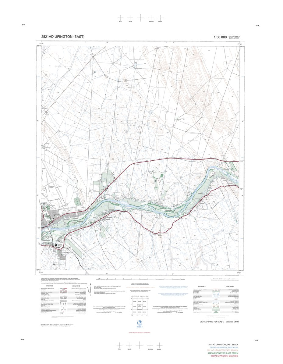 2821AD UPINGTON (WES) Map by Chief Directorate: National Geo-spatial ...