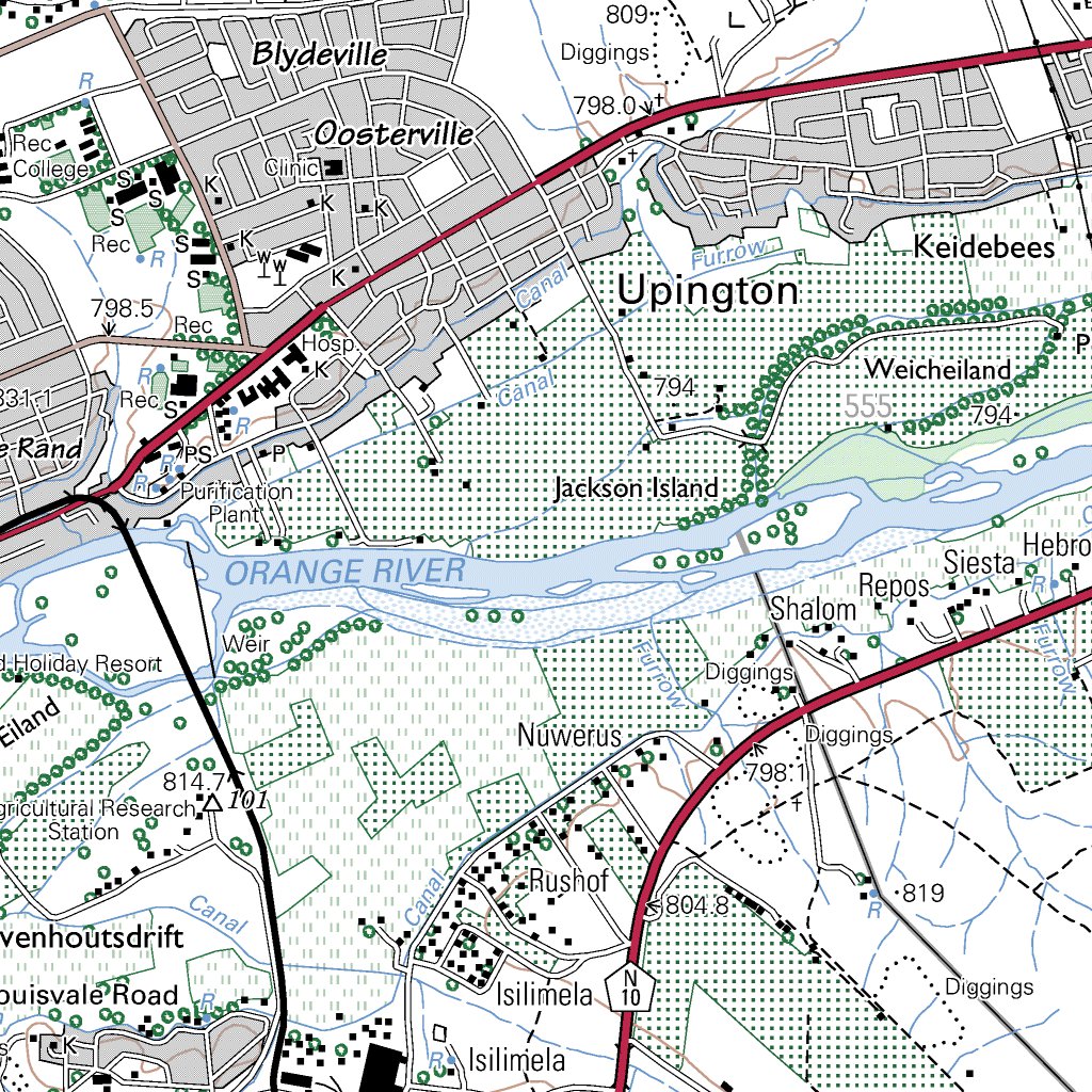 2821AD UPINGTON (WES) Map by Chief Directorate: National Geo-spatial Information | Avenza Maps
