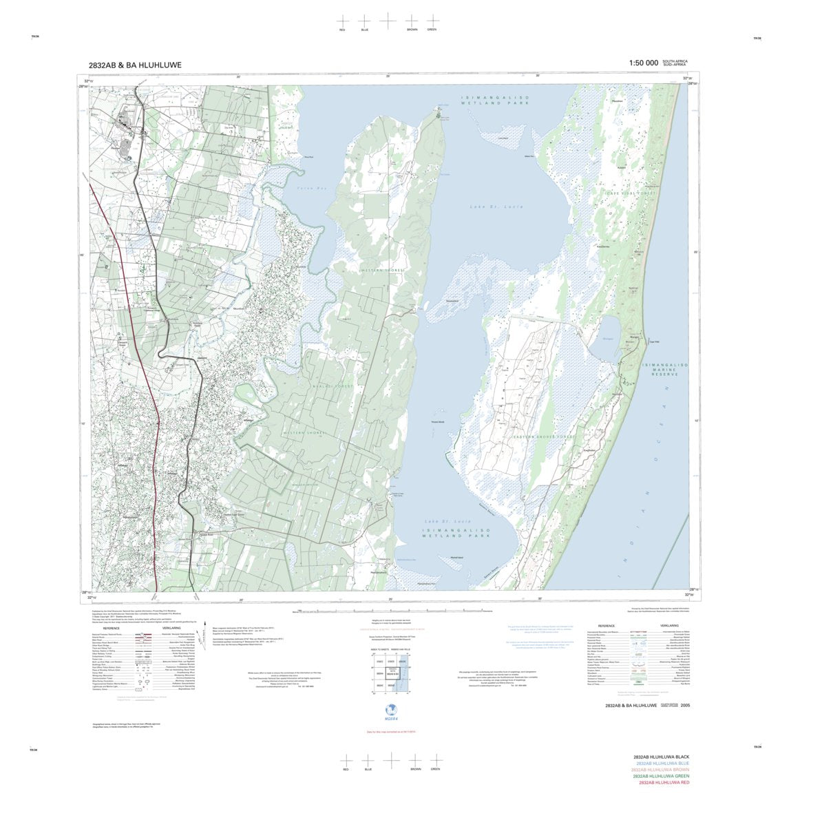 2832AB, BA HLUHLUWE Map by Chief Directorate: National Geo-spatial ...