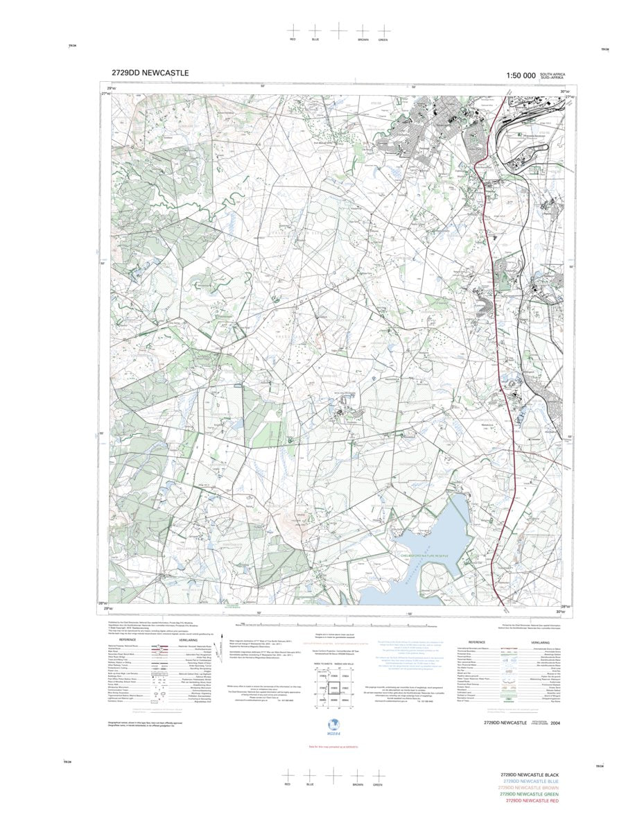 2729DD NEWCASTLE Map by Chief Directorate: National Geo-spatial ...