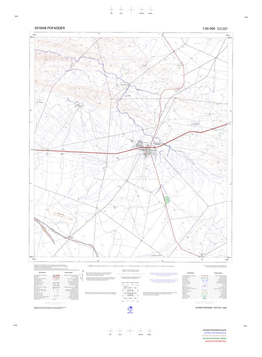 2919AB POFADDER Map by Chief Directorate: National Geo-spatial ...