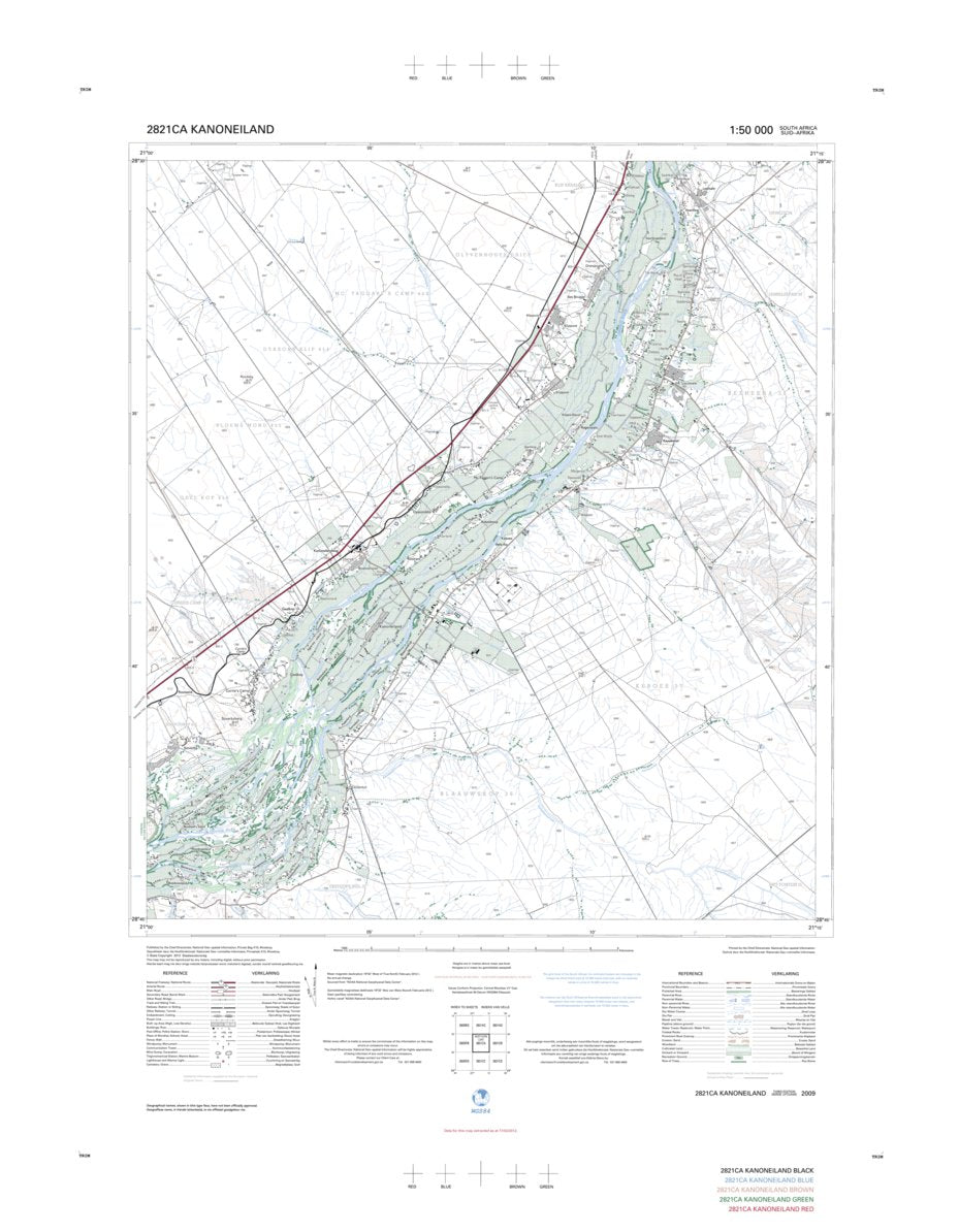 2821CA KANONEILAND Map by Chief Directorate: National Geo-spatial ...