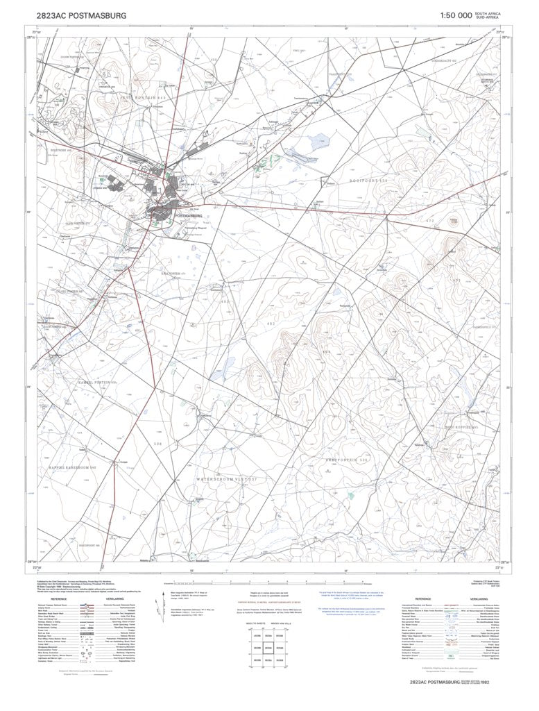 2823AC POSTMASBURG Map by Chief Directorate: National Geo-spatial ...