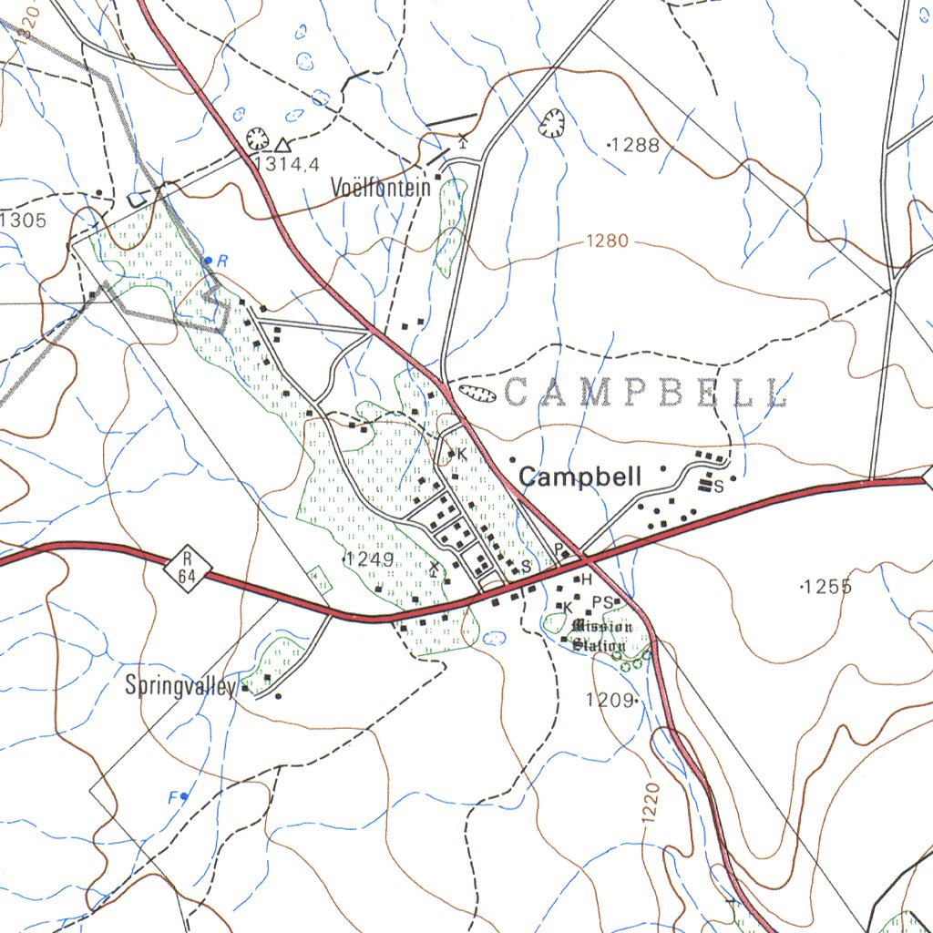 2823DC CAMPBELL Map by Chief Directorate: National Geo-spatial ...
