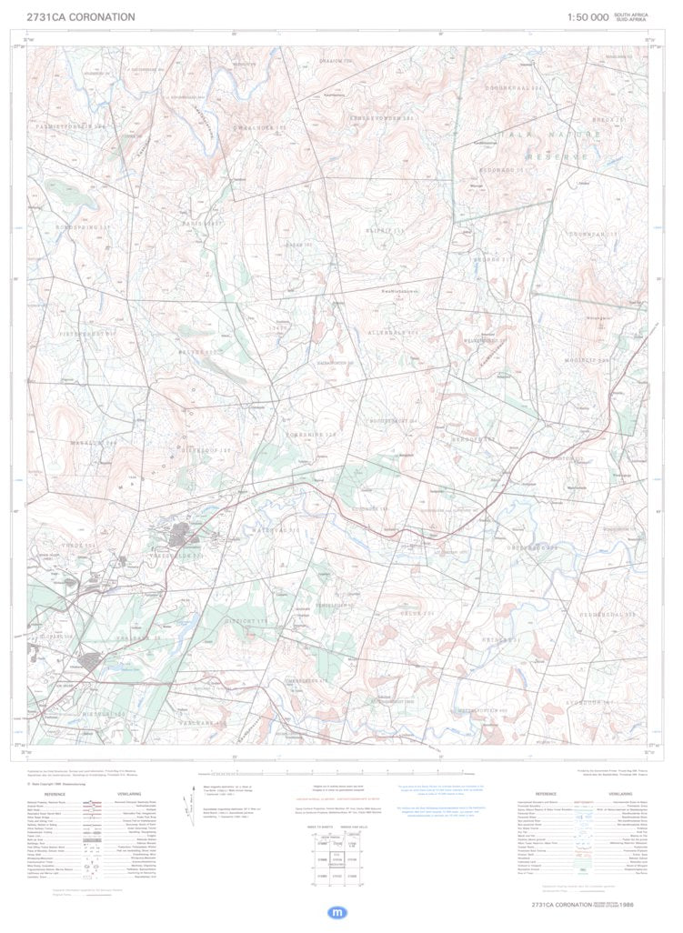 2731CA CORONATION Map by Chief Directorate: National Geo-spatial ...