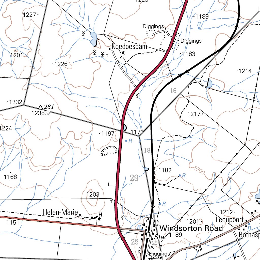 2824BD WINDSORTON ROAD Map by Chief Directorate: National Geo-spatial ...