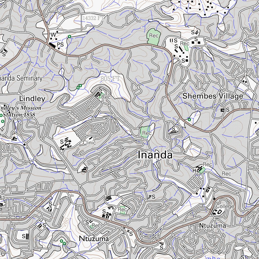 2930DB INANDA Map by Chief Directorate: National Geo-spatial Information | Avenza Maps