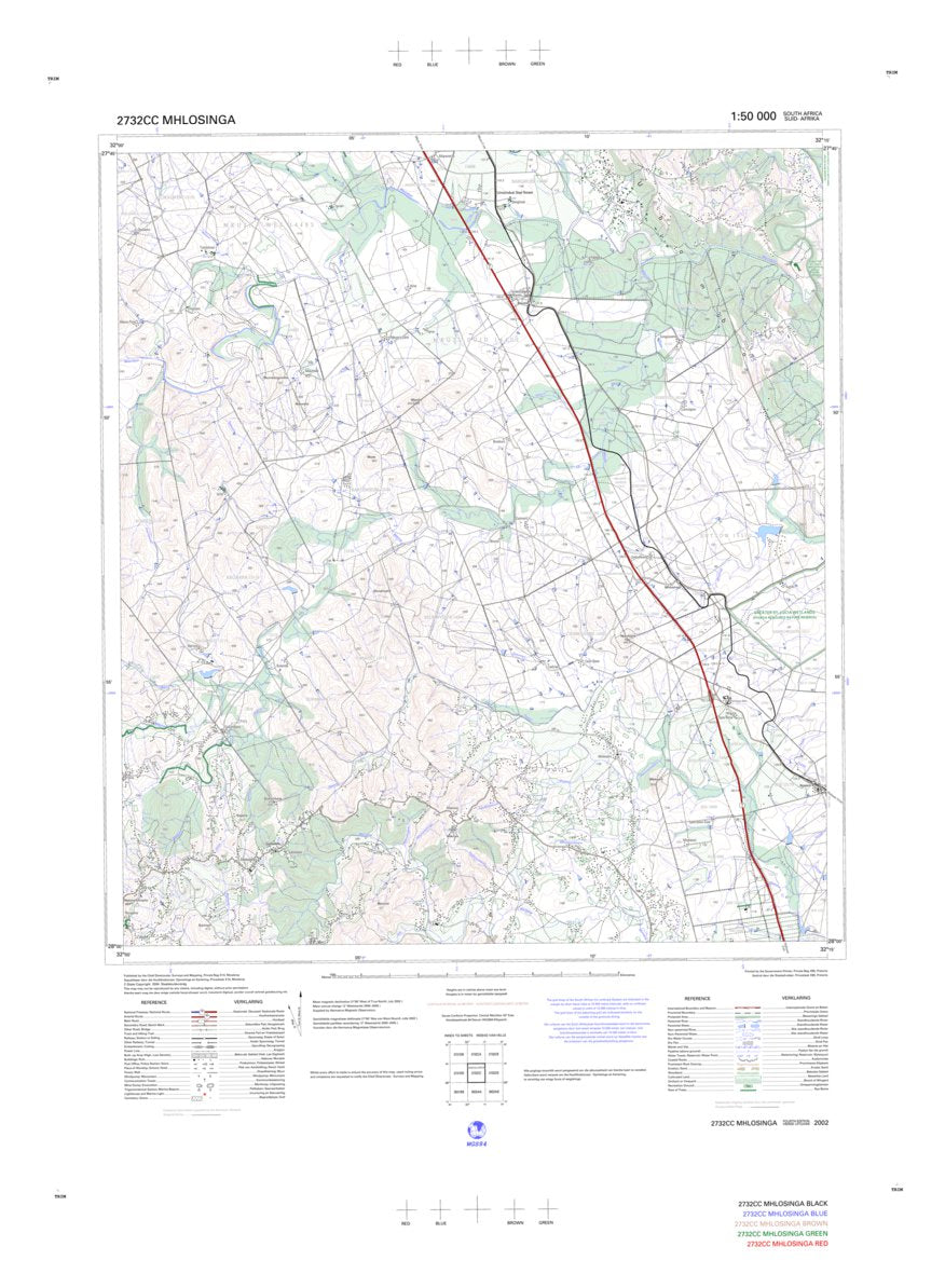 2732CC MHLOSINGA Map by Chief Directorate: National Geo-spatial ...