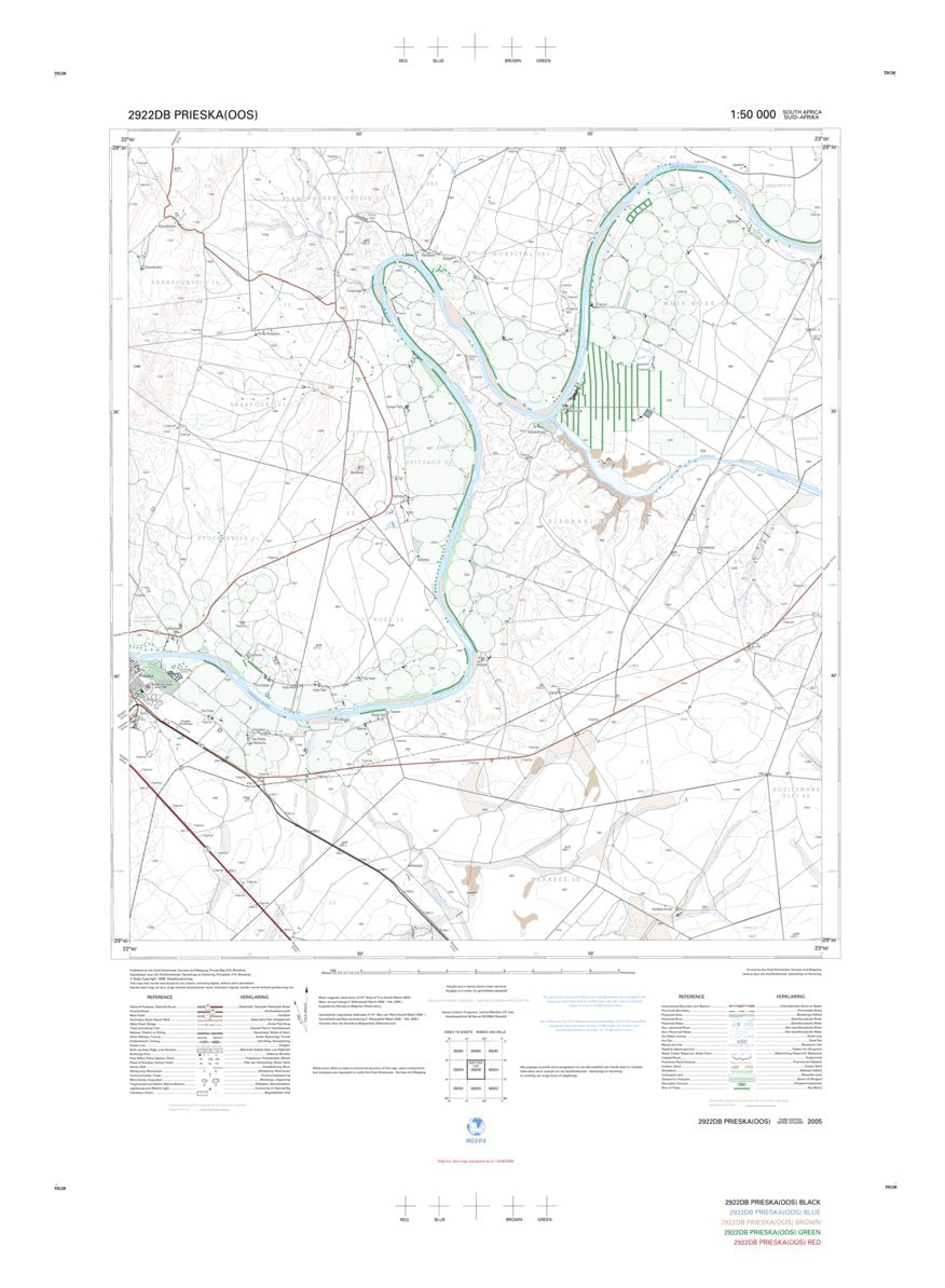 2922DB PRIESKA (00S) Map by Chief Directorate: National Geo-spatial ...