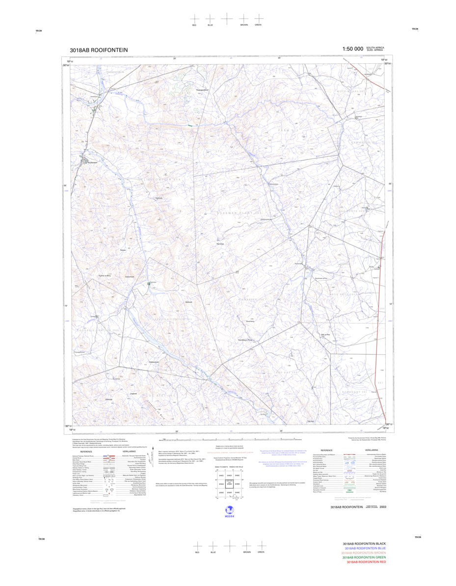 3018AB ROOIFONTEIN Map by Chief Directorate: National Geo-spatial ...