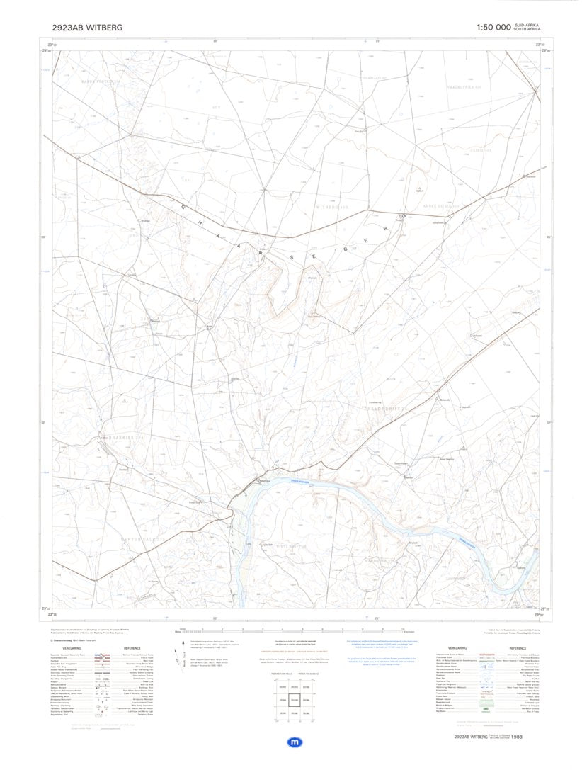 2923AB WITBERG Map by Chief Directorate: National Geo-spatial ...