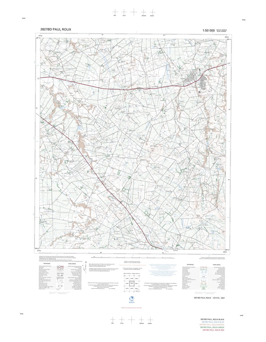 2827BD PAUL ROUX Map by Chief Directorate: National Geo-spatial ...