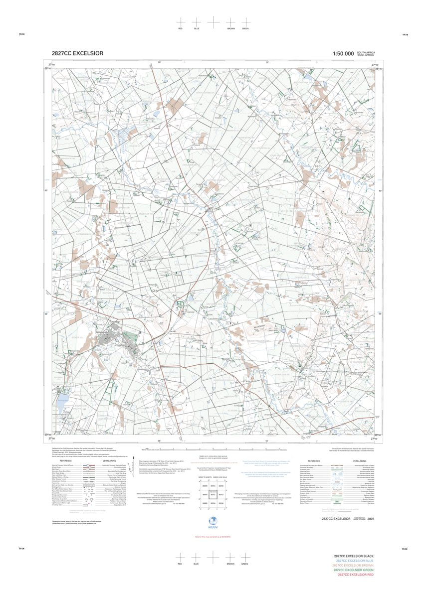 2827CC EXCELSIOR Map by Chief Directorate: National Geo-spatial ...