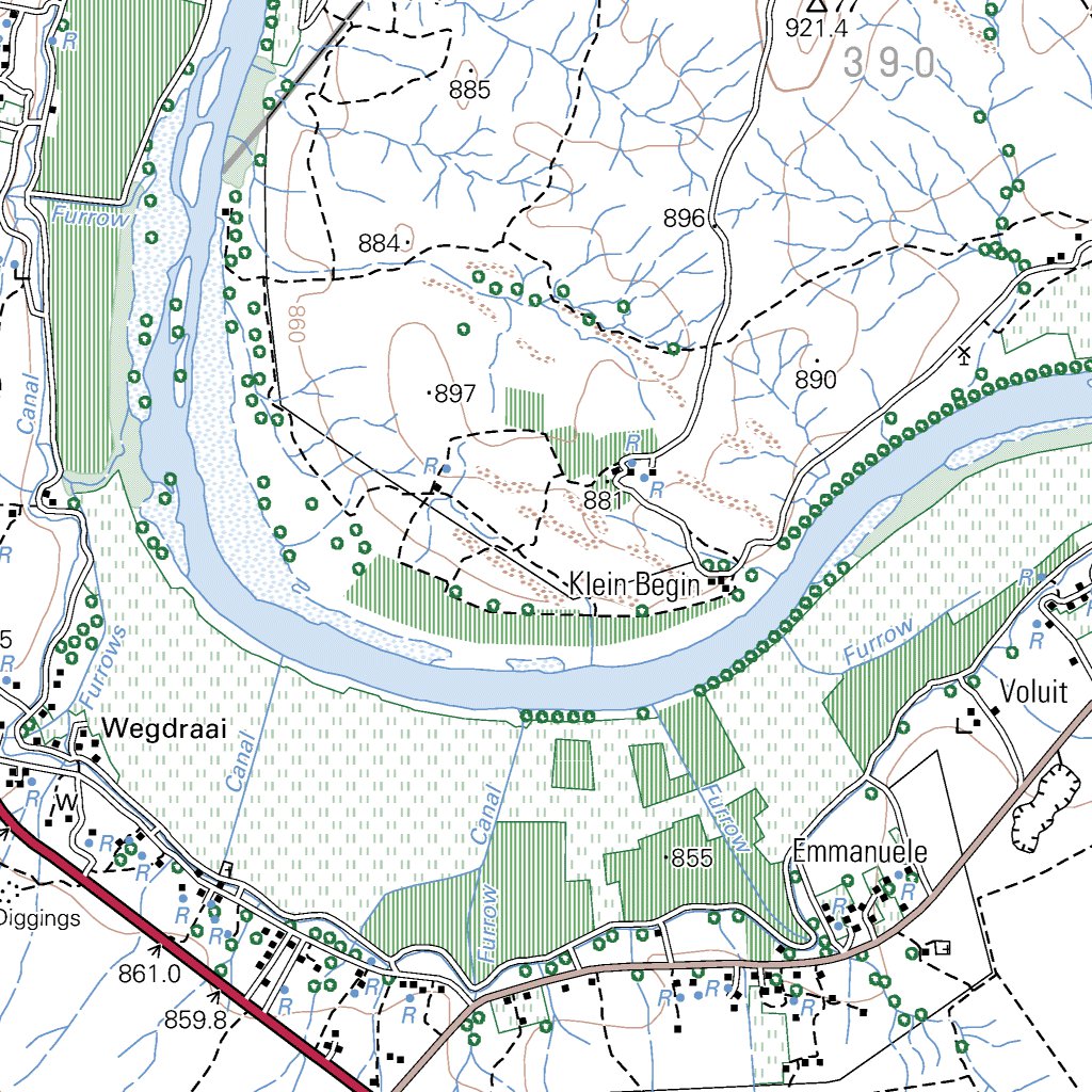 2821DD GROBLERSHOOP Map by Chief Directorate: National Geo-spatial ...