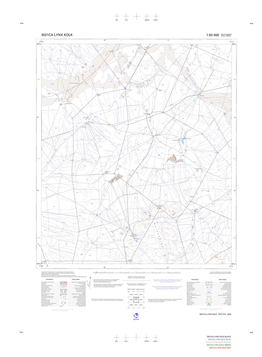 3021CA LYNX KOLK Map by Chief Directorate: National Geo-spatial Information | Avenza Maps