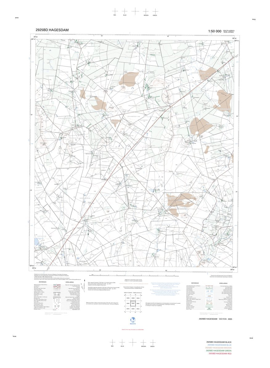 2925BD HAGESDAM Map by Chief Directorate: National Geo-spatial ...