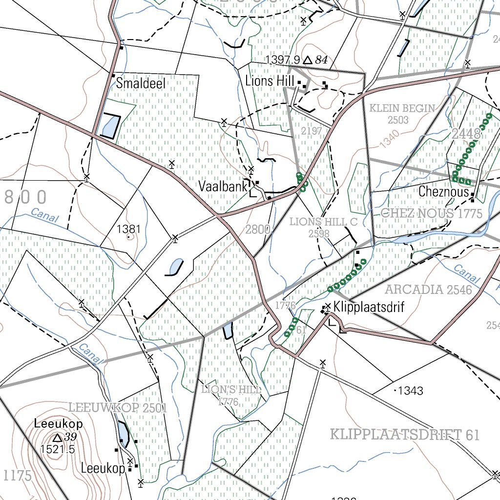 2925BD HAGESDAM Map by Chief Directorate: National Geo-spatial ...