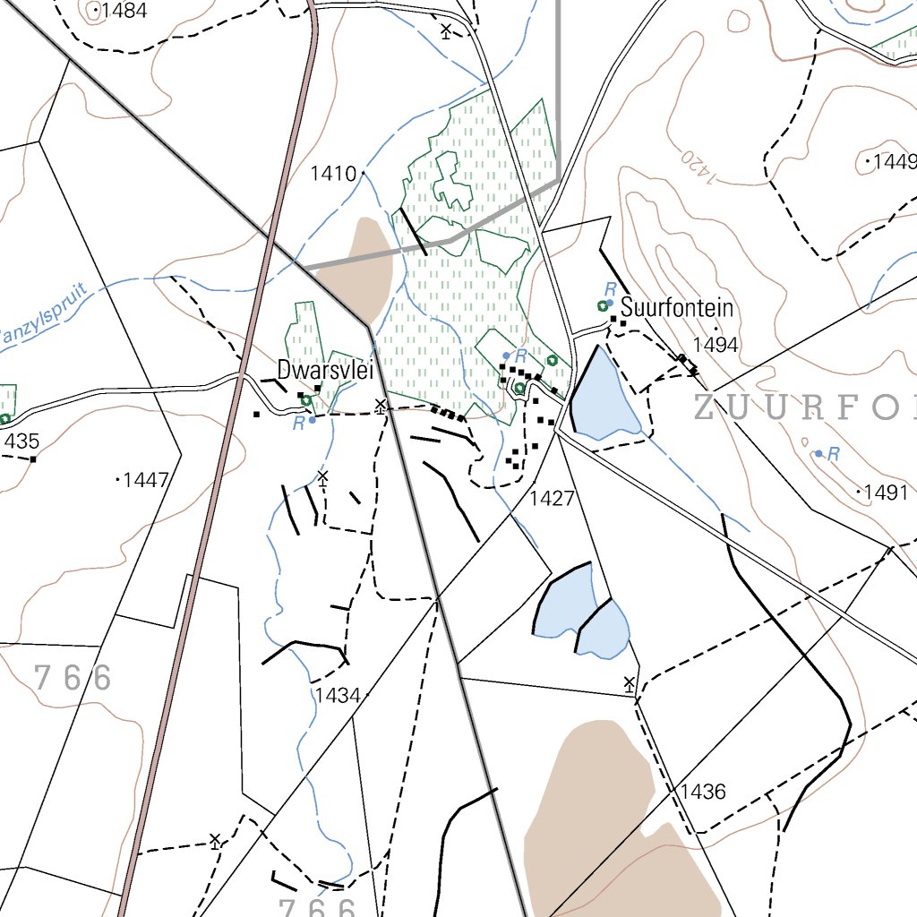 2925CD JAGERSFONTEIN Map by Chief Directorate: National Geo-spatial ...