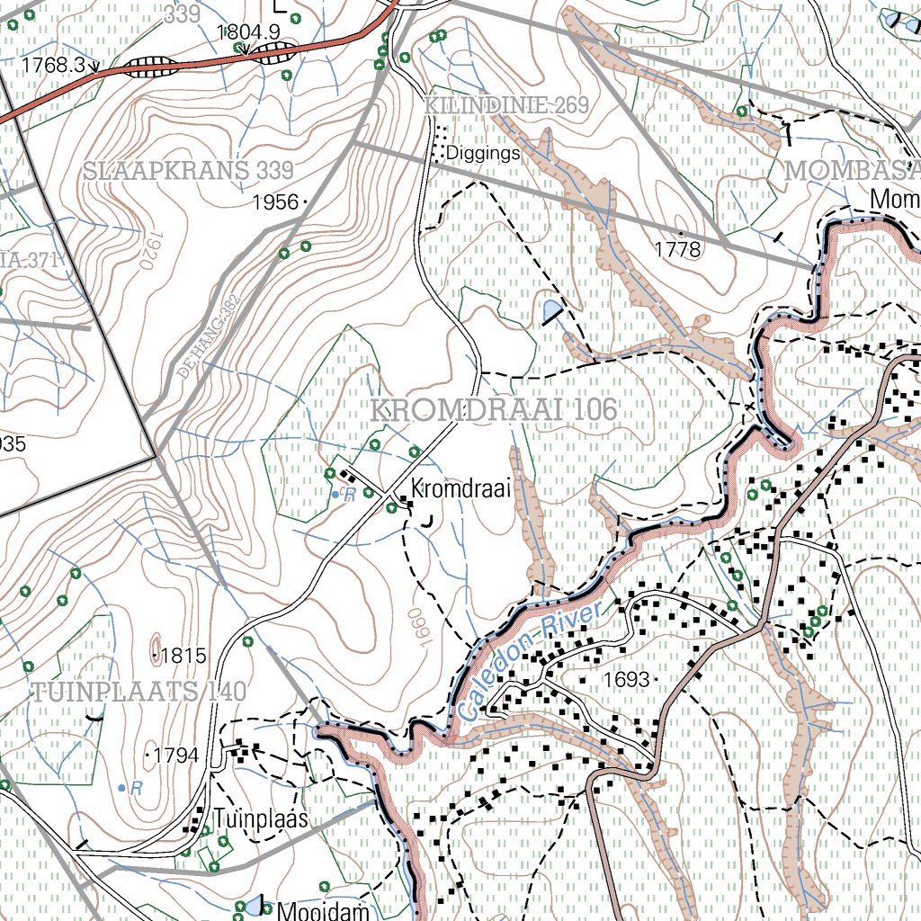 2828CB CLARENS Map by Chief Directorate: National Geo-spatial ...