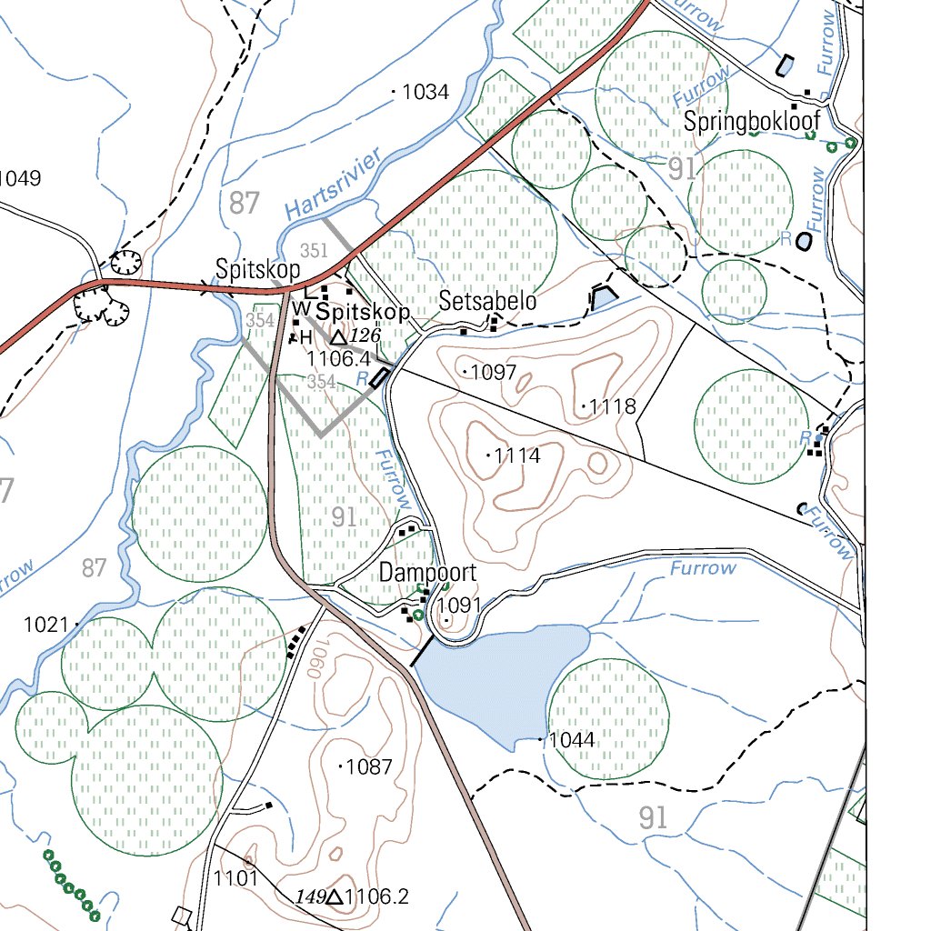 2824AB BELLSBANK Map by Chief Directorate: National Geo-spatial ...