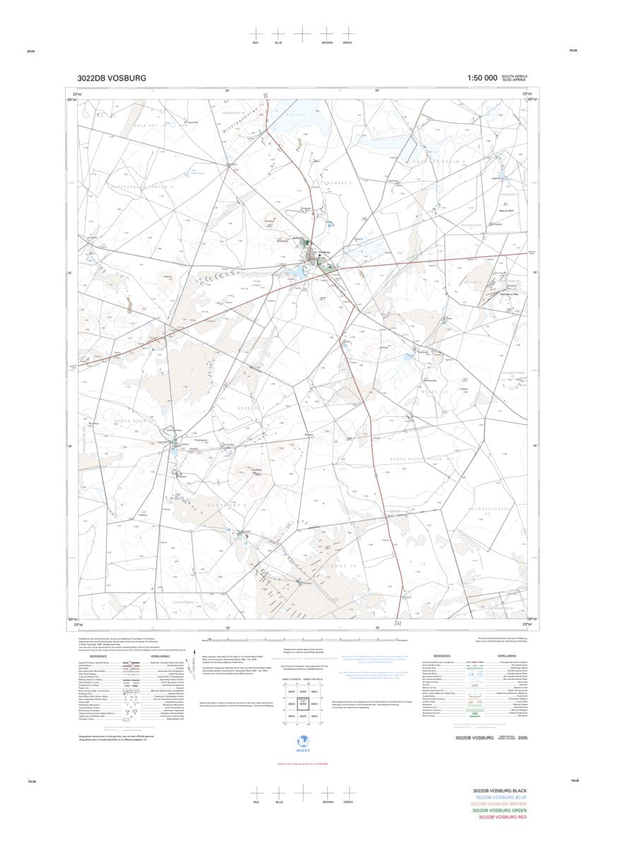 3022DB VOSBURG Map by Chief Directorate: National Geo-spatial ...