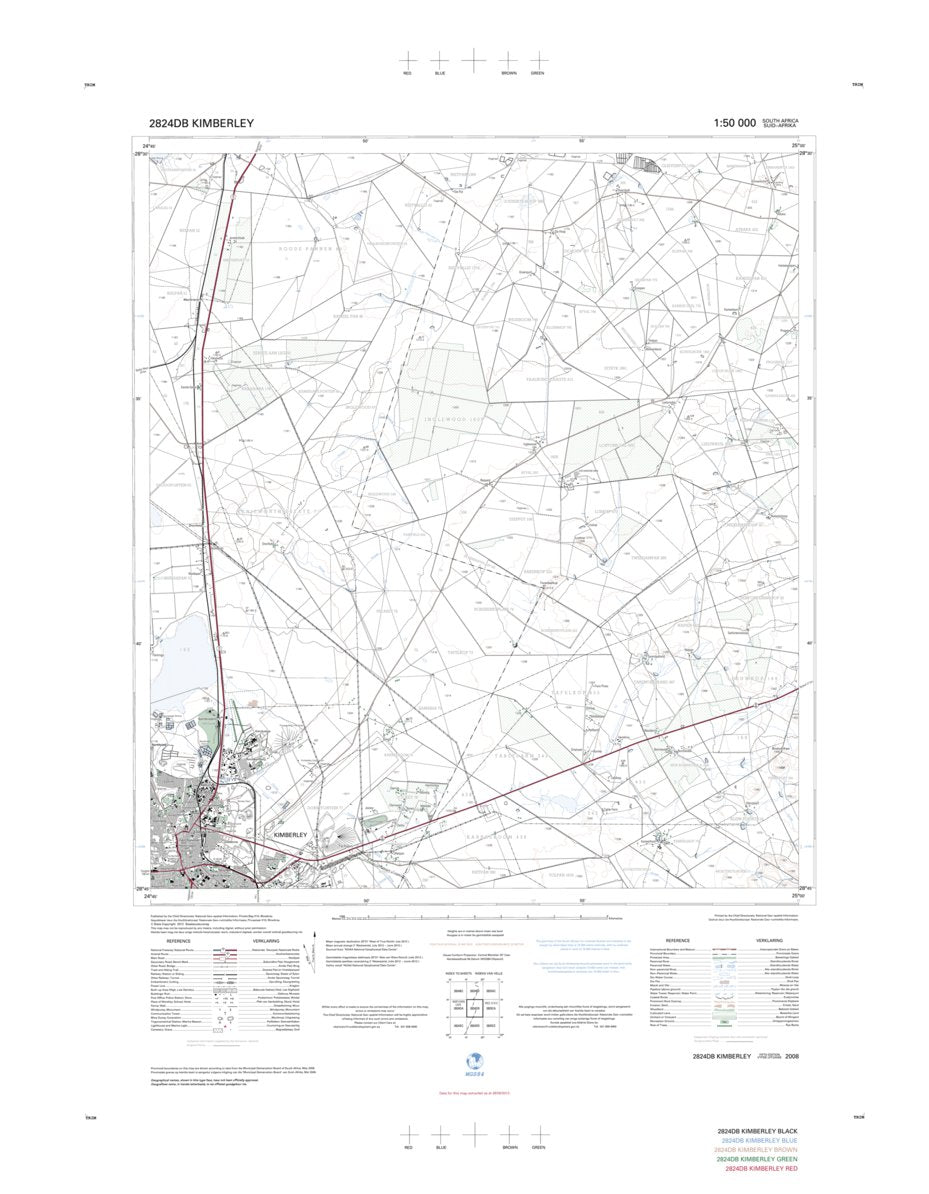 2824DB KIMBERLEY Map by Chief Directorate: National Geo-spatial ...
