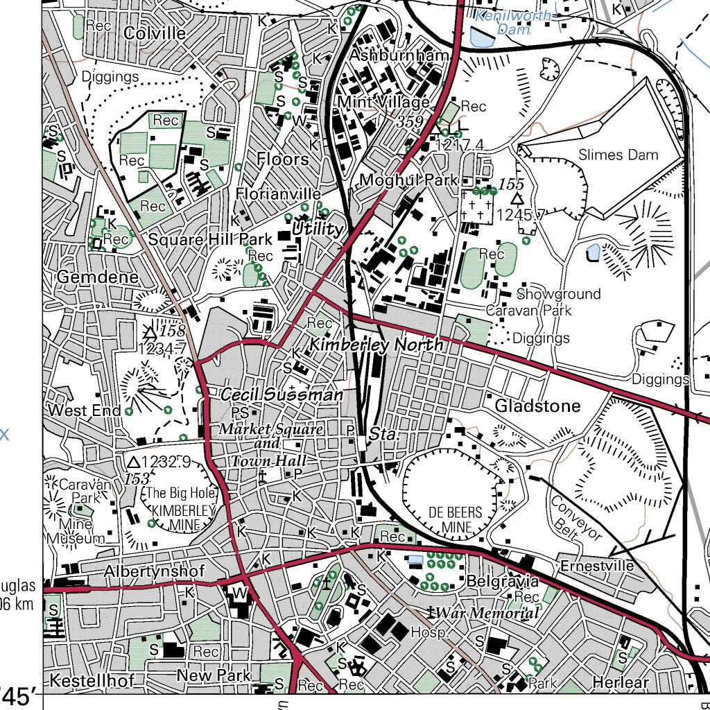 2824DB KIMBERLEY Map by Chief Directorate: National Geo-spatial ...