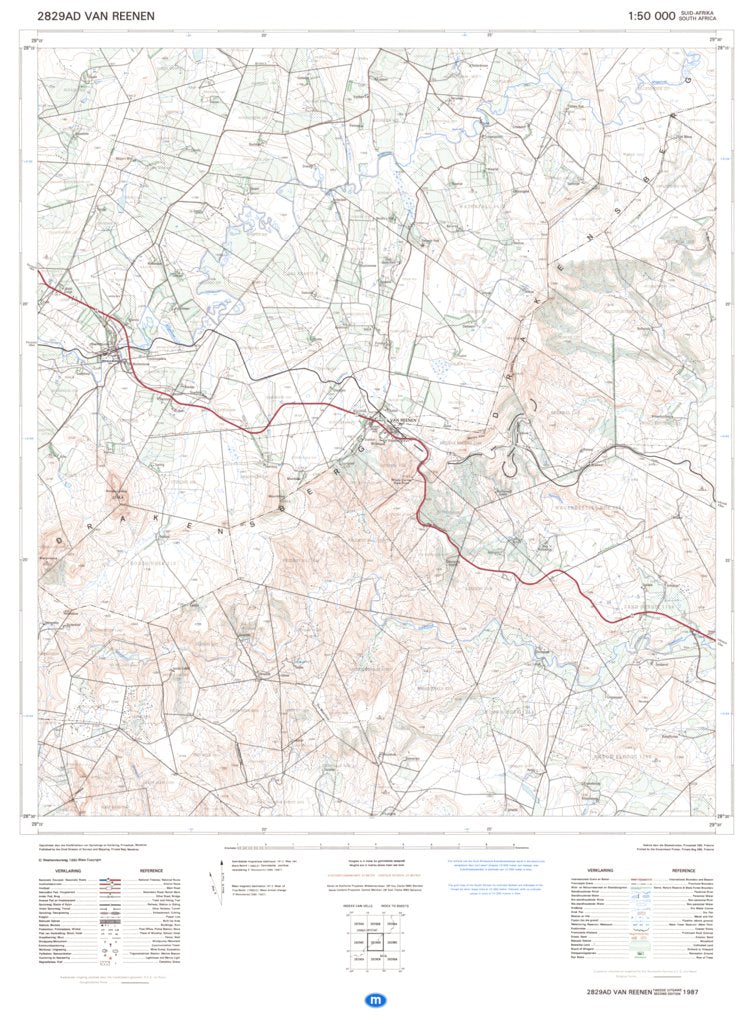 2829AD VAN REENEN Map by Chief Directorate: National Geo-spatial ...
