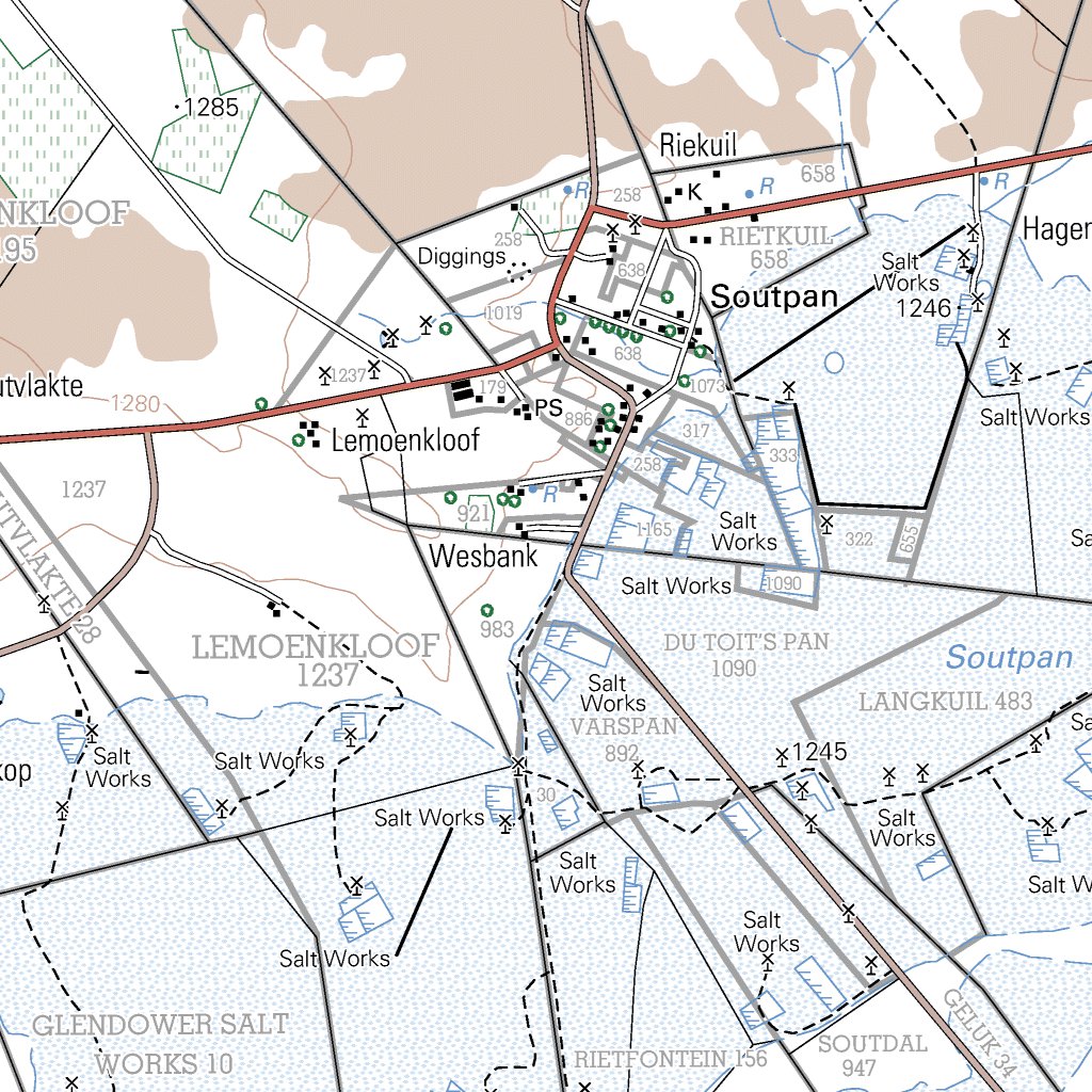 2826CA SOUTPAN Map by Chief Directorate: National Geo-spatial ...