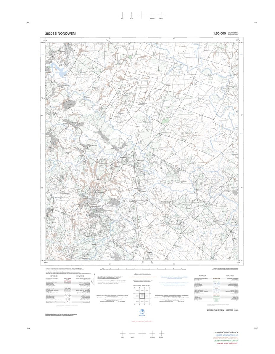 2830BB NONDWENI Map by Chief Directorate: National Geo-spatial ...